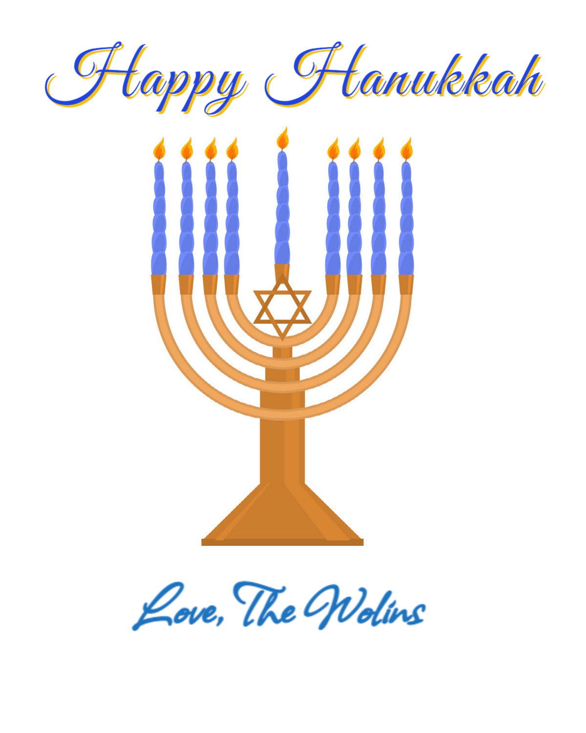 Customizable Text Hanukkah Label