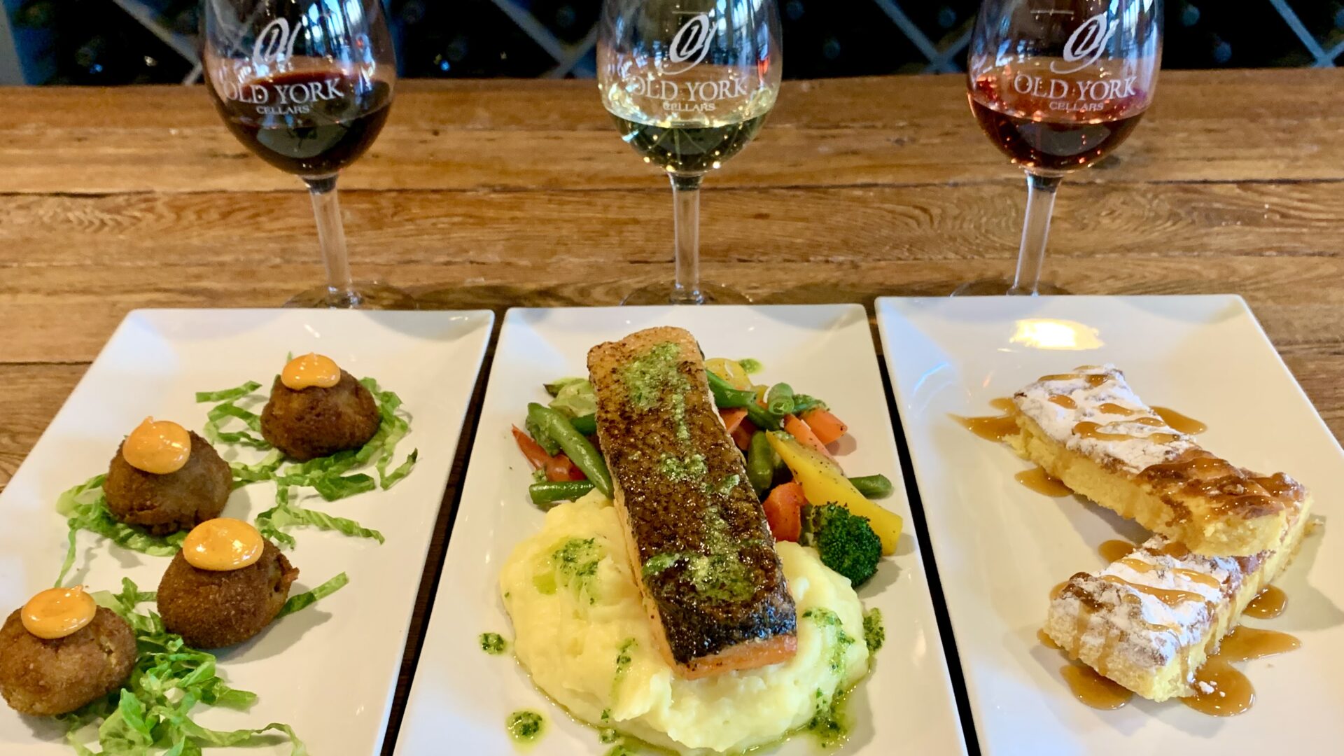 3 COURSE WINE PAIRING Old York Cellars Winery Vineyard 3 COURSE WINE PAIRING Old York Cellars Winery Vineyard