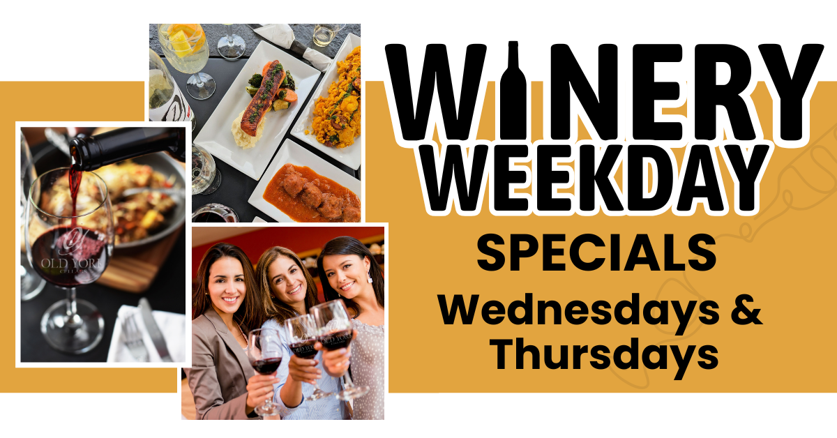 Half Off Glasses & 3 Course Pairings 🍹 - Old York Cellars Winery & Vineyard