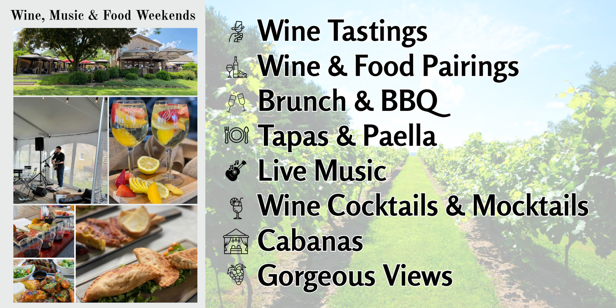Wine, Music & Food Weekends - Old York Cellars Winery & Vineyard